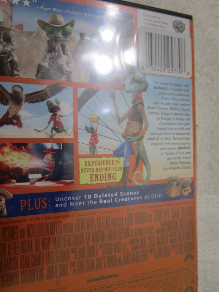Rango DVD (Starring Johnny Depp) (2011, Paramount) FREE SHIPPING ...