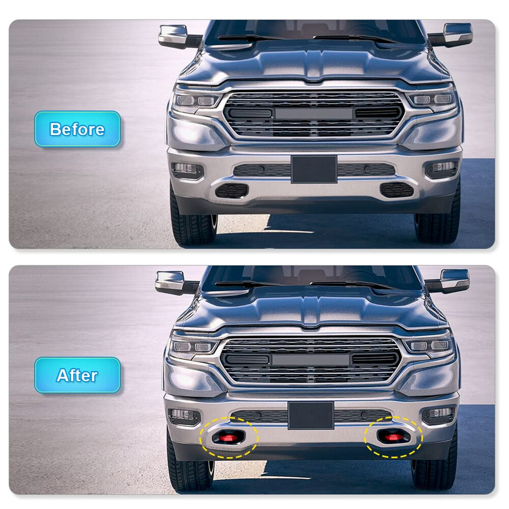 Heavy Duty Front LH& RH Tow Hooks with Hardware for Dodge 2019 -2022 ...