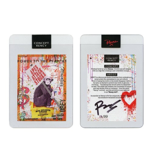 DYNAMITE MONKEY Apes Attack Stocks DIAMOND DUST Trading Card Signed ...