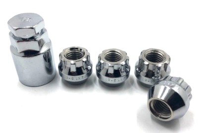 4 X OPEN END LOCKING ALLOY WHEEL LOCK NUTS FITS FORD FIESTA MK6 MK7 MK8 ...