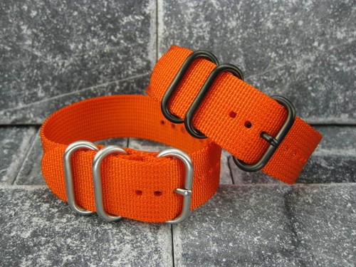 22mm Germany Ballistic Nylon Diver Strap 3 Rings Orange Watch Band for Zulu R X1 | eBay