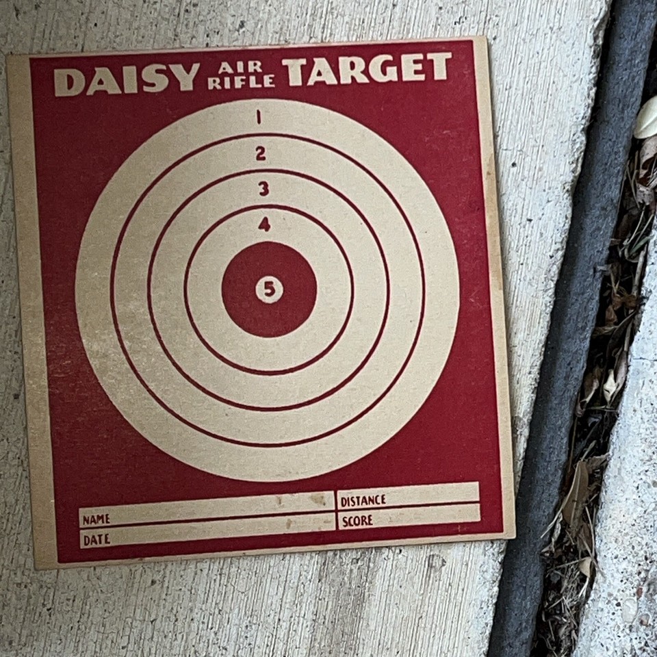 Vintage Air Rifle BB Gun Outdoor Metal Target And Daisy Paper Targets ...
