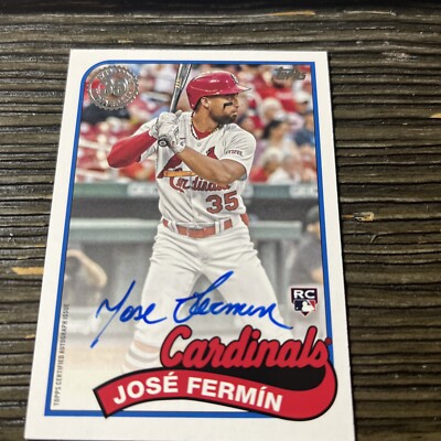 2024 Topps Update #89BA-JFN Jose Fermin 1989 Topps Autograph Cardinals ...