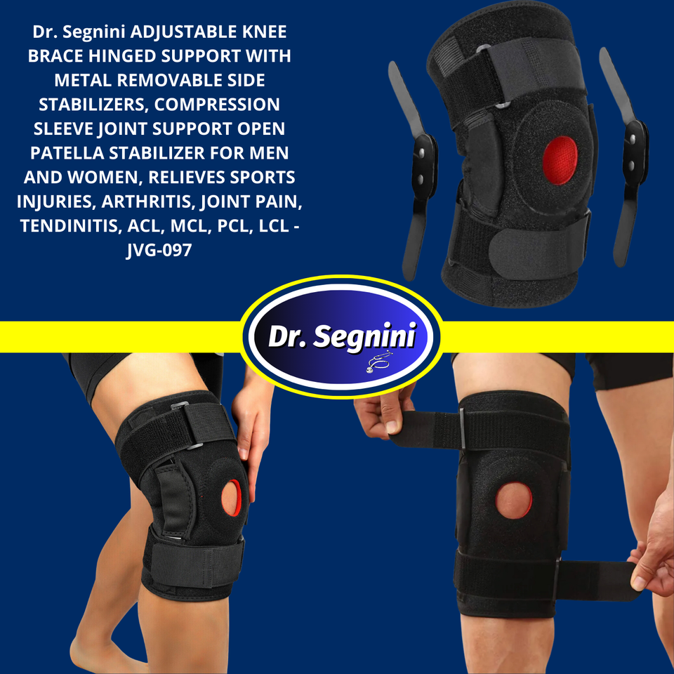 Knee Brace Hinged Compression Sleeve Joint Support Open Patella ...