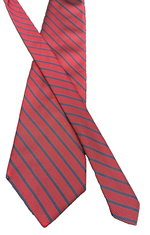Vtg Brooks Brother Tie Men's 100% Silk 360 Luxury Red Black Striped ...