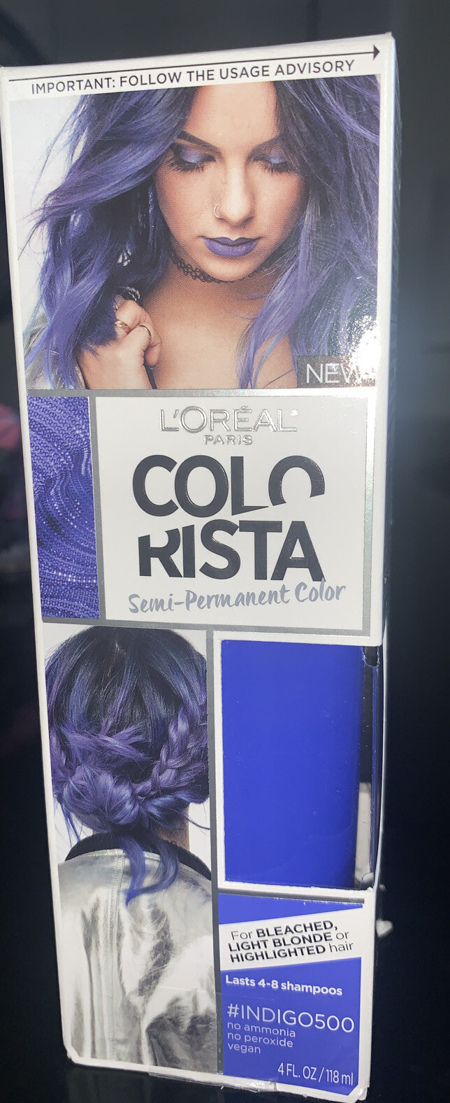 L'Oreal Paris Colorista Semi-Permanent Color - Indigo 500 ((LAST ONE ...