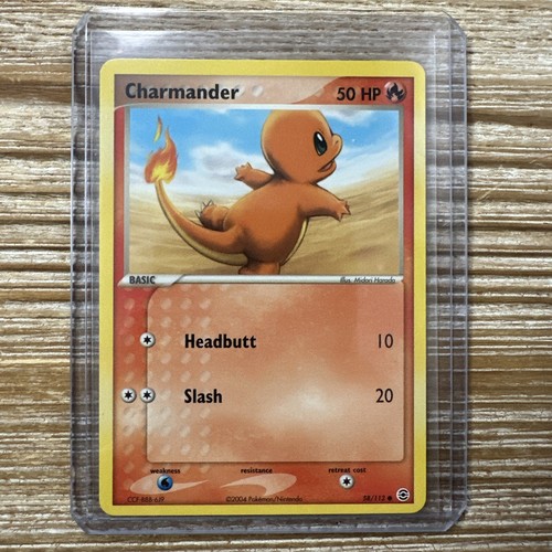 Charmander 58/112 2004 Ex Fire Red & Leaf Green Off-Center Pokémon Card ...