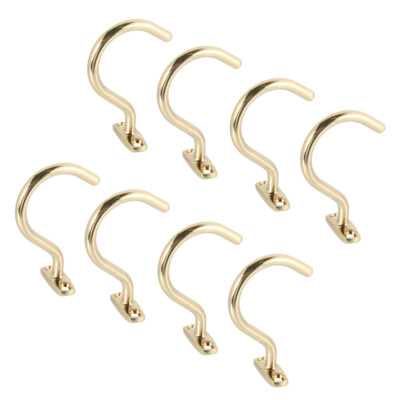 8Pcs Brass Billiard Snooker Pool Table Cue Rack Hooks Bridge Stick ...