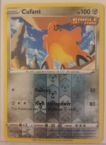 Cufant Reverse Holo Pokemon Fusion Strike TCG Card 191/264 | eBay