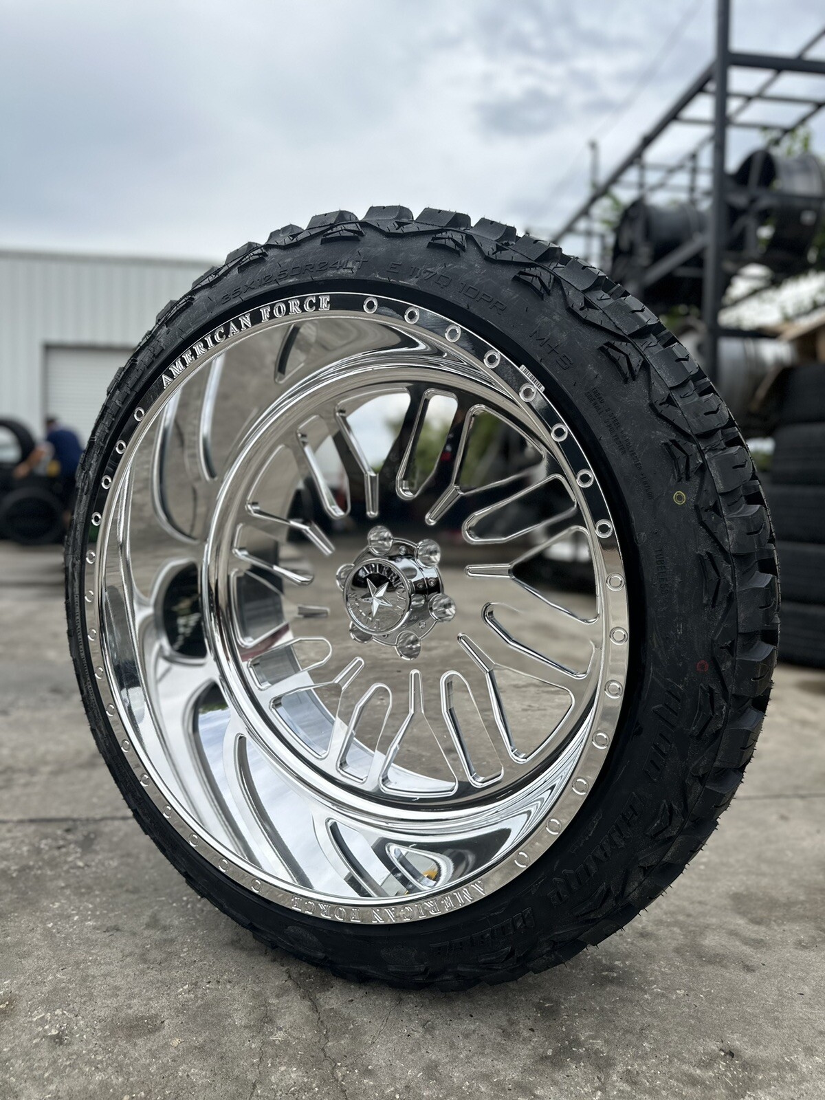 4 NEW 24X14 AMERICAN FORCE REDD SS6 8X170POLISH WITH33/ 35X12.50R24 ...