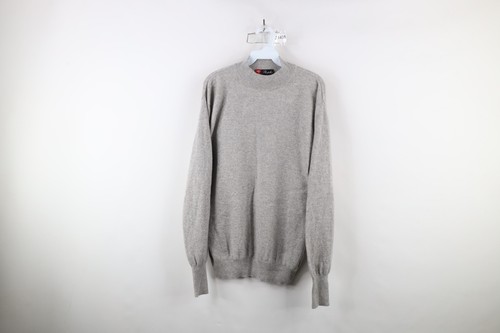Vintage 90s Streetwear Mens Large Distressed Blank Soft Cashmere Knit ...