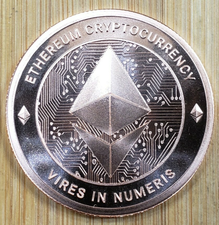 1 oz Ethereum Cryptocurrency .999% Copper Round Coin (Lot of 2 Coins ...