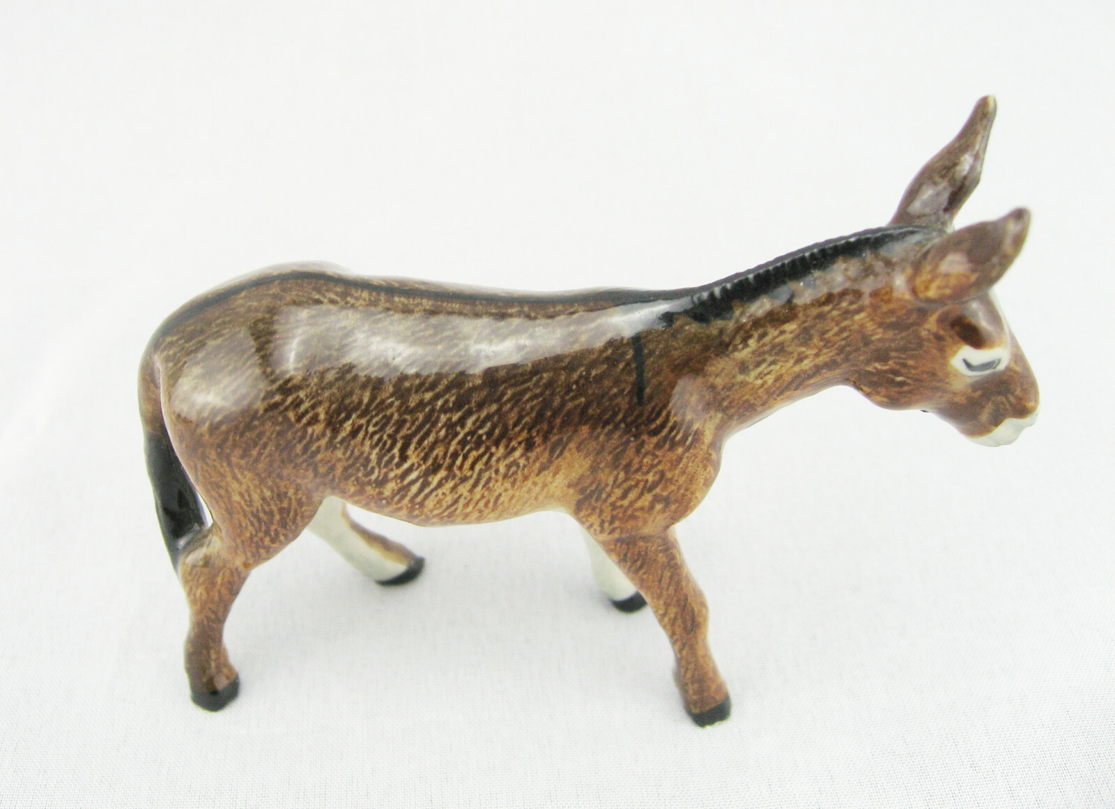 Miniature Donkey Figurine Porcelain and Hand Painted Brown Max. 85mm | eBay