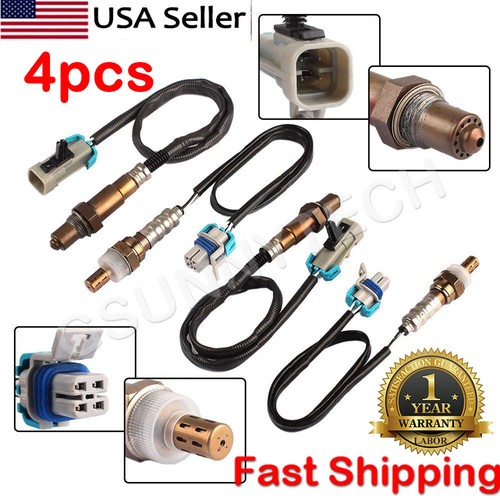 4pcs Oxygen O2 Sensor Upstream&Downstream fit for GMC Sierra Silverado ...