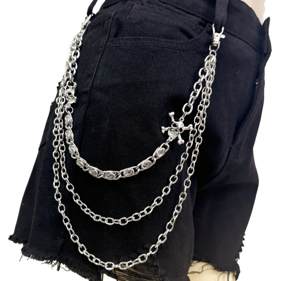 Jeans Belt Chain, Punk Skull Wallet Chain For Men, Women's Waist Chain ...