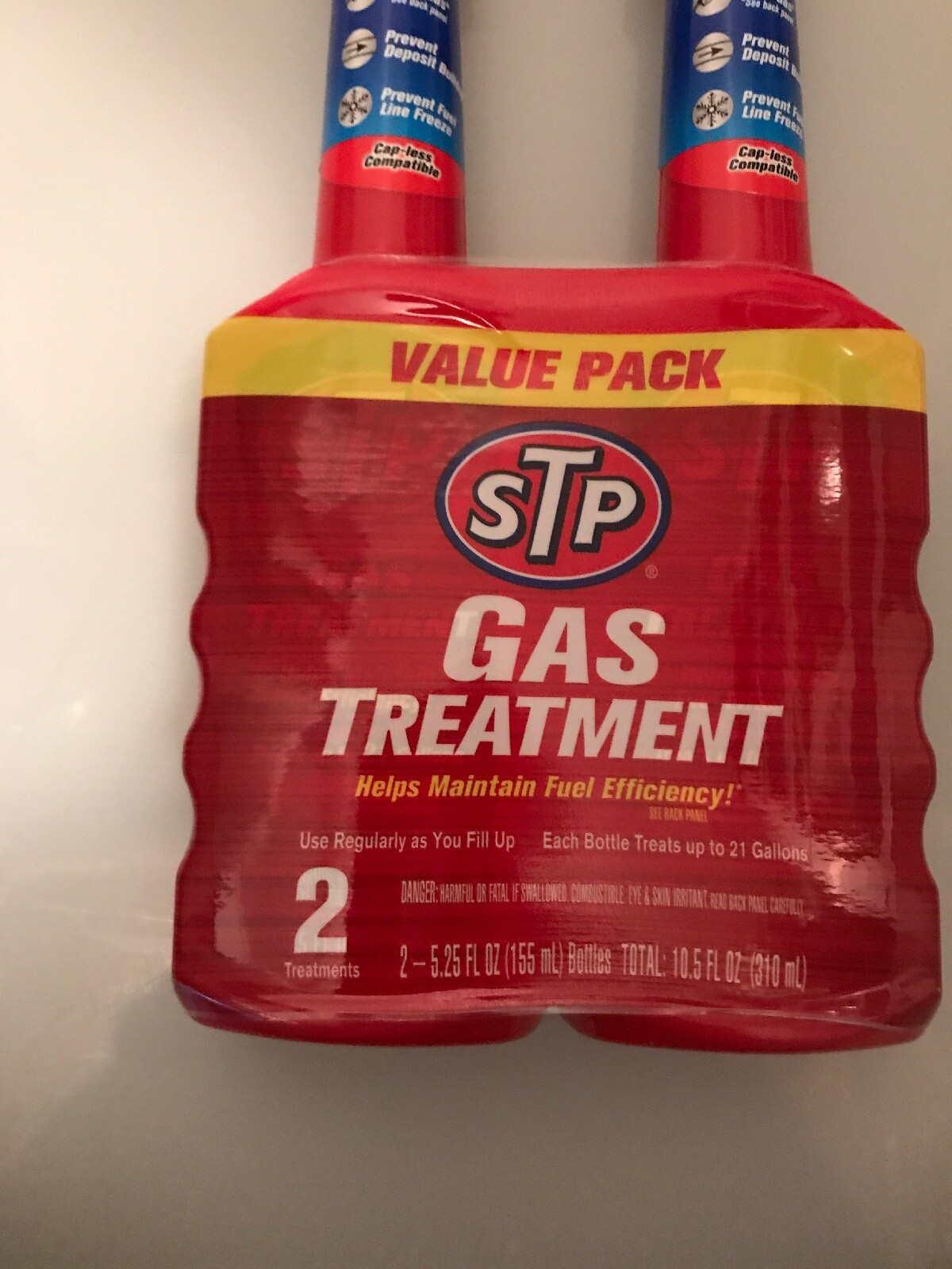 STP GAS TREATMENT 2 Red Bottles Fuel Intake System Injectors CLEANER ...