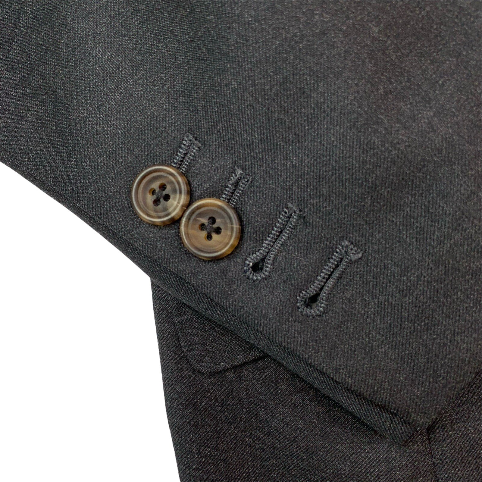 Mens 42 R Paul Stuart Solid Charcoal Grey Wool Super 110's Suit Modern ...