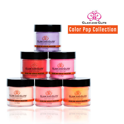 Glam and Glits - Color Pop Collection Acrylic Color Powder 1oz *Choose ...