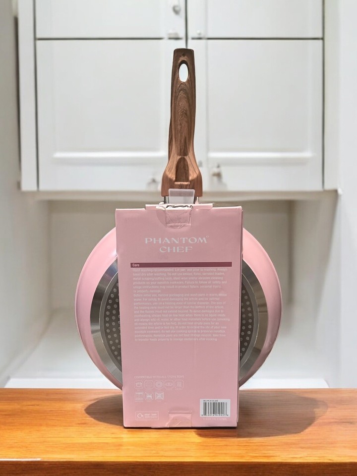 Pink Phantom Chef Grove Collection 2-Piece Nonstick Frying Pan Set 8 ...