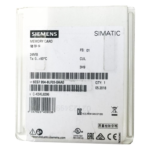 Siemens PLC Memory Card 24Mb, Brand New, Factory Sealed | eBay