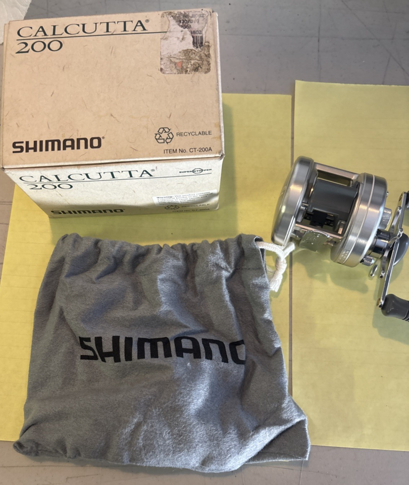 Shimano Calcutta 200 Bait caster Reel with Pouch New never used. FREE ...