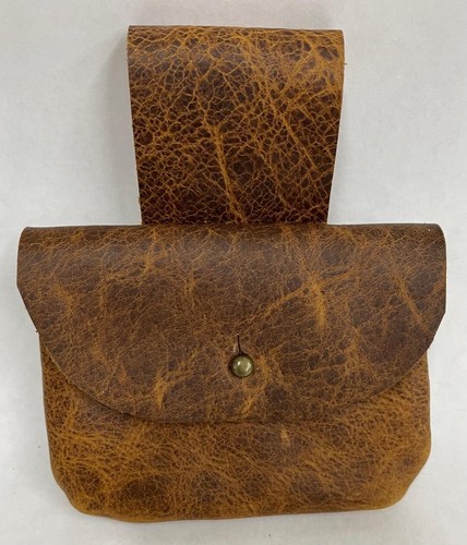 AMERICAN BISON LEATHER CAP POUCH, BLACK POWDER MUZZLELOADER US MADE ...