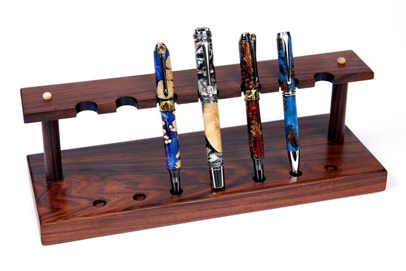 Large Rosewood Upright Pen Stand - 7 Pen | eBay