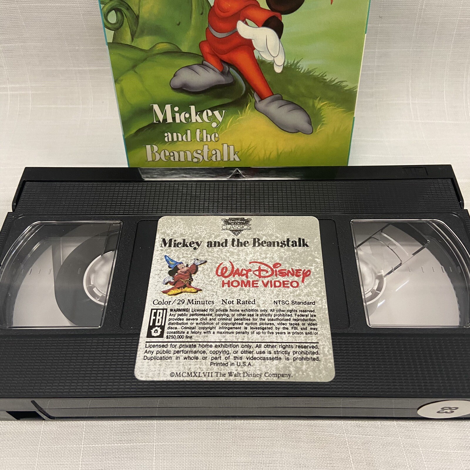 Mickey And The Beanstalk VHS VCR Video Tape Cartoon Disney Mini ...