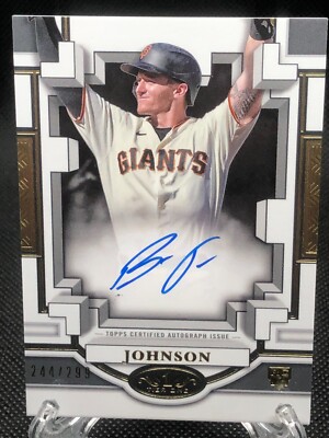 BRYCE JOHNSON 2023 TOPPS TIER ONE**CERTIFIED BREAKOUT AUTO**#BOA-BJ 244 ...