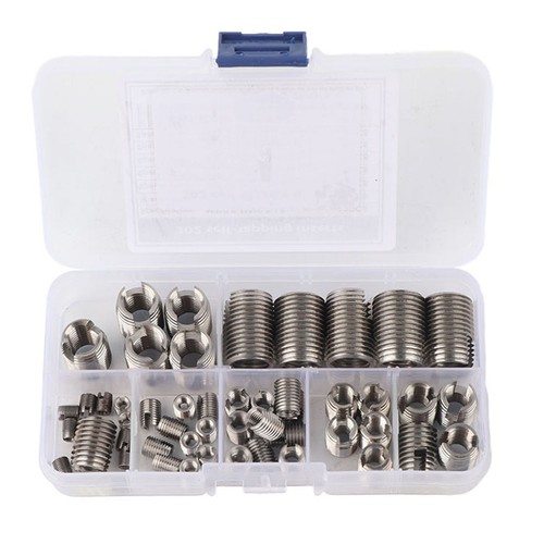 50Pcs Stainless Steel Inner Thread Self Tapping Thread Inserts Set For ...