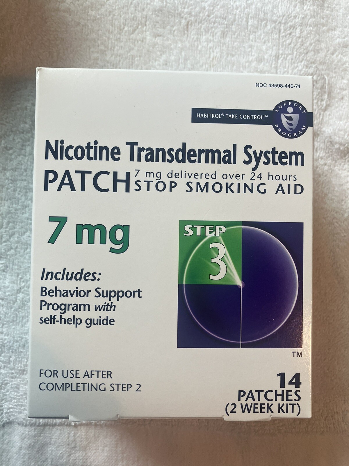 Step 3 NICOTINE TRANSDERMAL SYSTEM Patches 14 Stop Smoking , 7mg. Exp ...