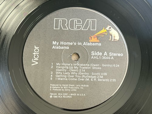 Alabama “My Home's In Alabama” Vinyl LP RCA Victor Records (AHL1-3644 ...