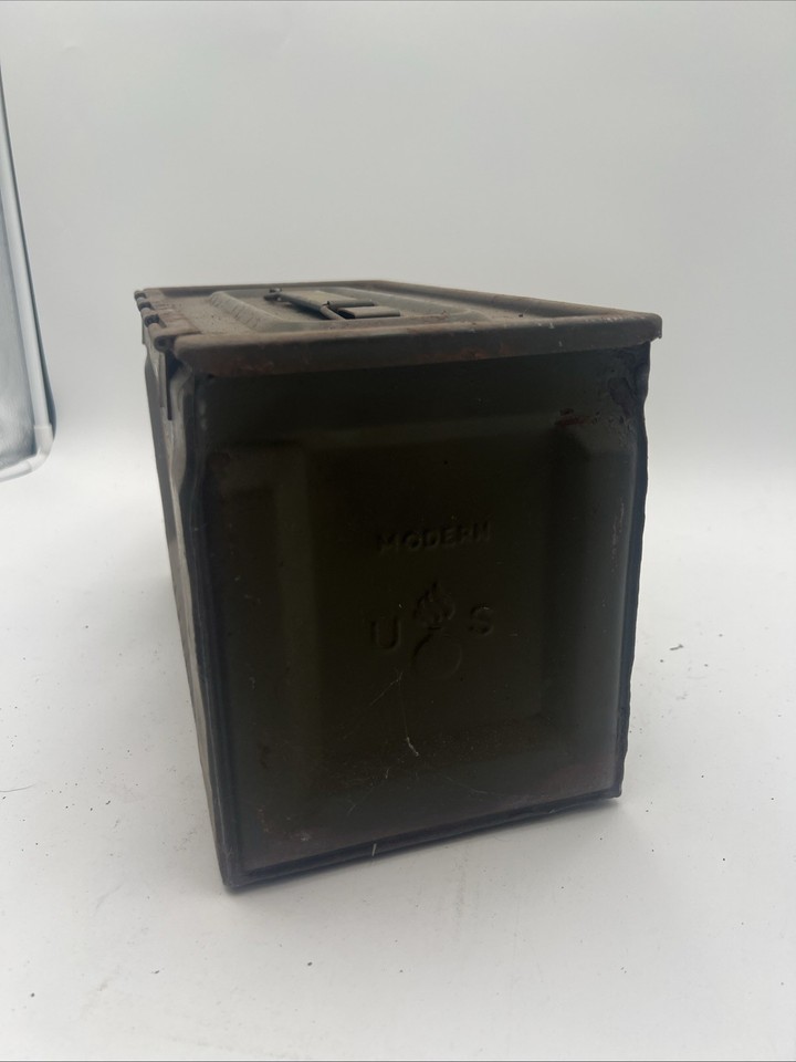US WW2 Era 50 Cal Ammunition Ammo Box Can Side Latch Flaming Bomb | eBay
