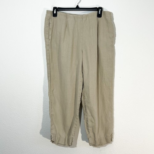 J. Jill Linen Pants Womens S Cropped Summer Coastal Beachy Casual ...