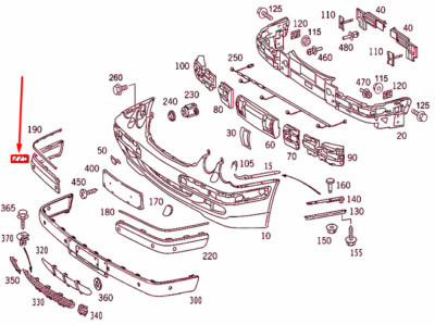 NEW MERCEDES-BENZ E W210 FRONT BUMPER RIGHT RAIL A21088516219999 OEM | eBay