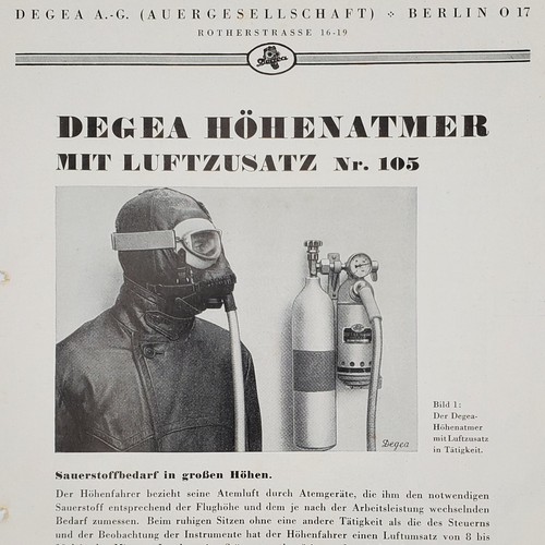 Original WWII WW2 German pilot bomber oxygen mask Degea AUER Luftwaffe ...