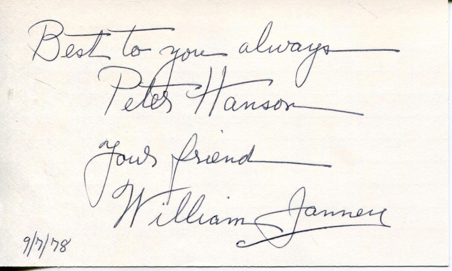 William Janney Autograph 1930'S Actor In Coquette With Mary Pickford ...