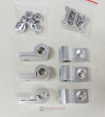 Hard Brake Fuel Line Mount Brackets Clamps 1/4" 6-Pack ALUMINUM | eBay