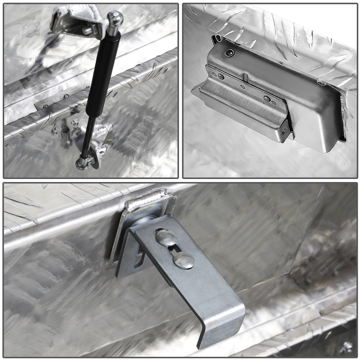 60"X12"X15.5"SILVER ALUMINUM REAR TRUNK BED TOOL BOX UNDERBED CARGO ...