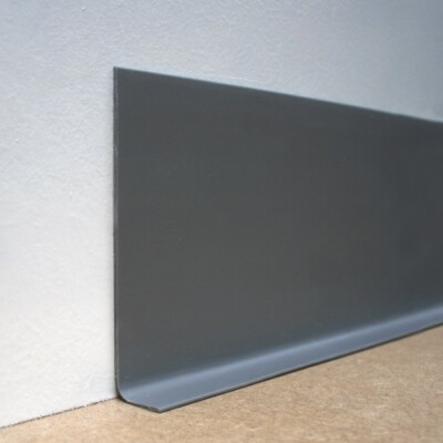 Dolphin Grey PVC Flexible Sit On Skirting | Grelly UK