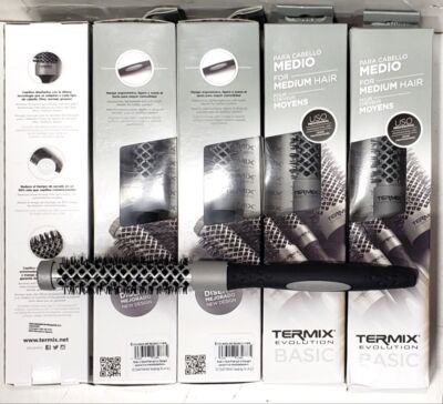 NEW Lot of 5 Termix Evolution EVO-5002BP 17mm Circular Hair Brush, Grey $114.95 | eBay