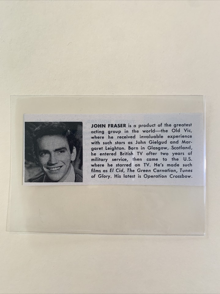 Trevor Howard Father Goose & John Fraser El Cid 1965 Hollywood Star ...