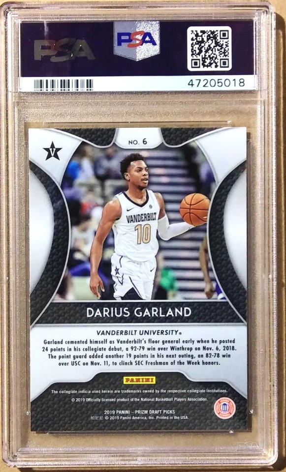 2019 Panini Prizm *Draft Picks* DARIUS GARLAND #6 ROOKIE CARD PSA 9 ...