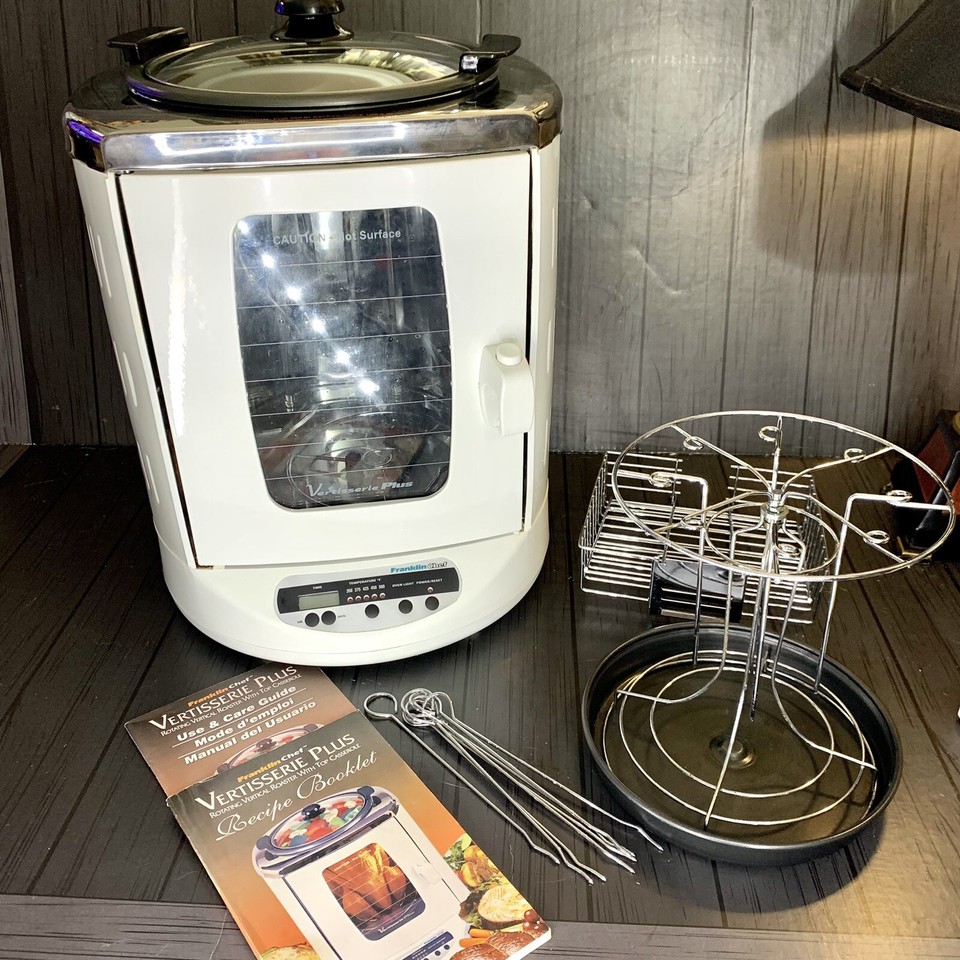 Rotisserie chicken Vertisserie Plus Rotating Vertical Roaster w Top ...