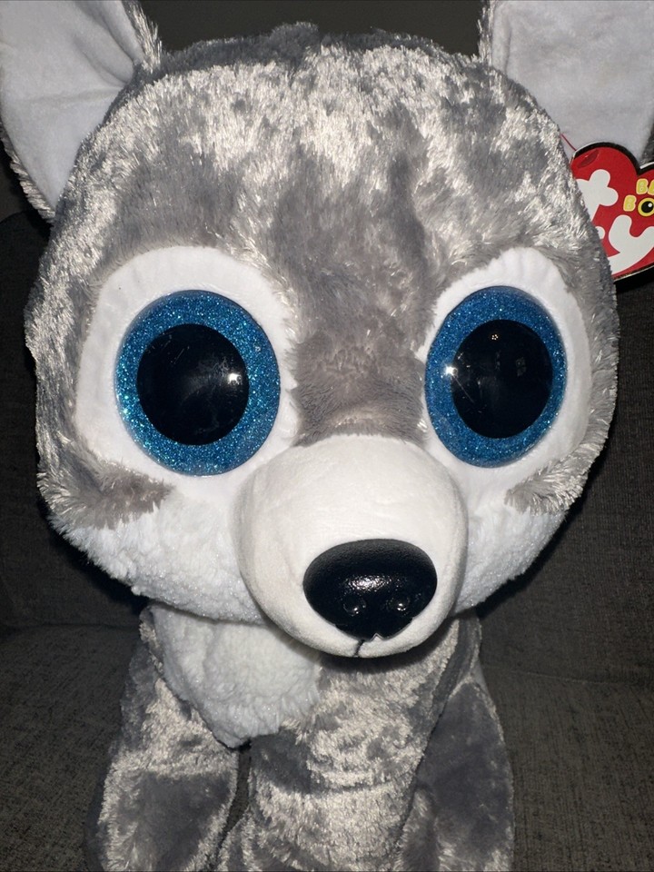 NWT Ty Beanie Boos WARRIOR the Grey Wolf Great Wolf Lodge Plush Extra ...