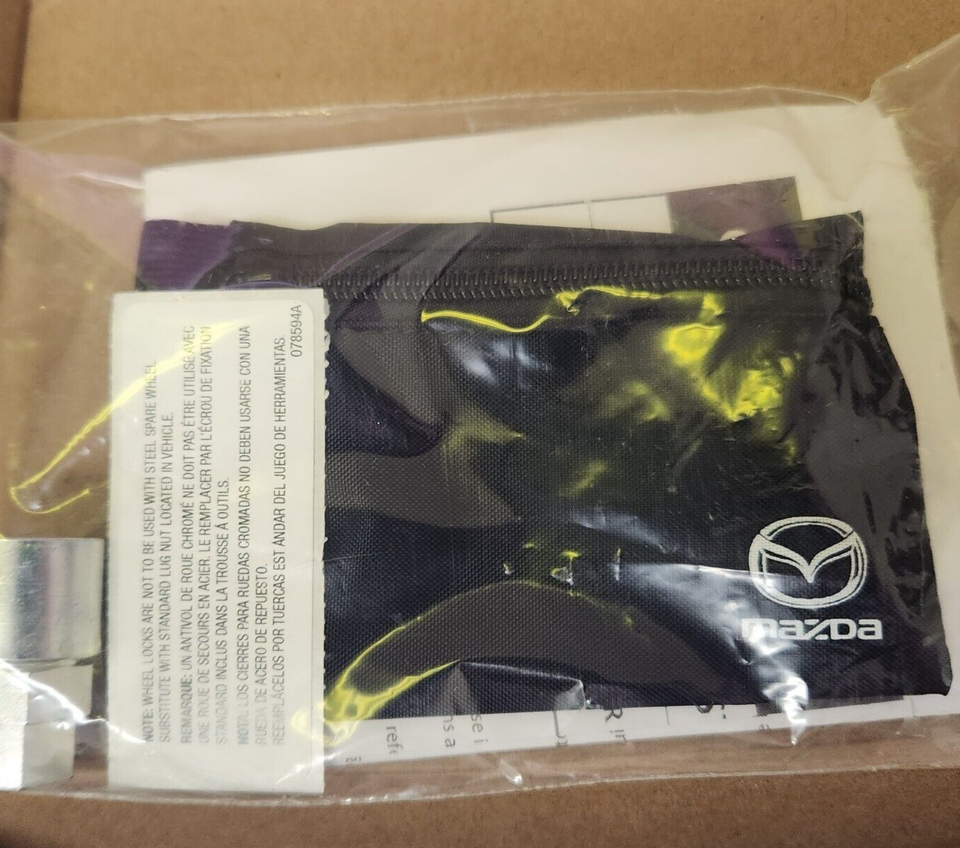 Mazda C9S3V9790 Lug Nut Wheel Lock Set Black NIB 16 Lugs + 4 Locks 21mm ...