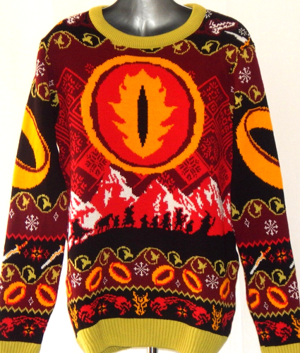 Lord Of The Rings Eye Of Sauron All Over Print Ugly Christmas Sweater ...