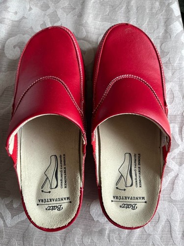 Batz FC10 Red Womens Leather Slip On Mules Clogs EXH, EU 36, UK 3.5 ...