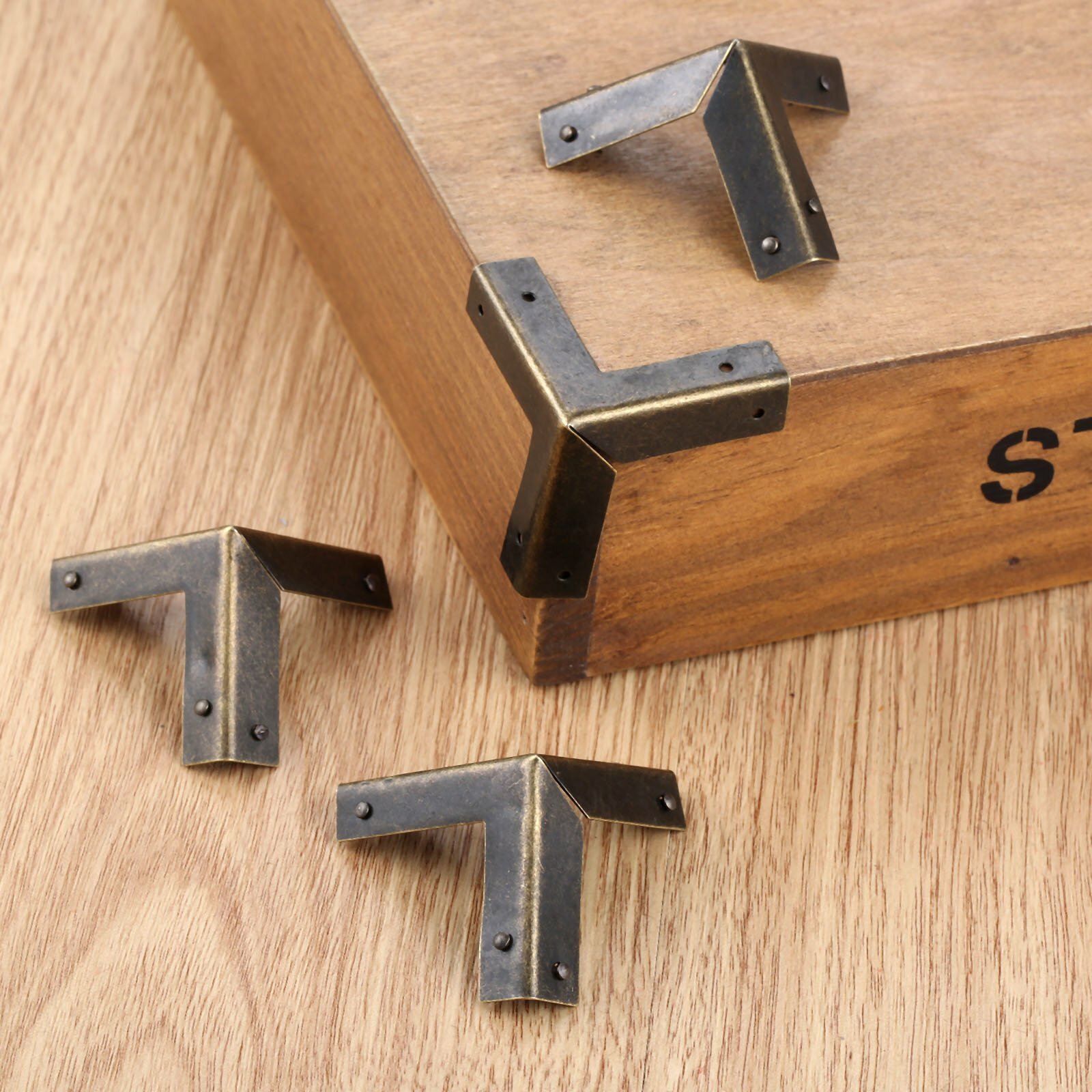 4pcs Retro Furniture Cupboard Cabinet Jewellery Box Corner Cover ...