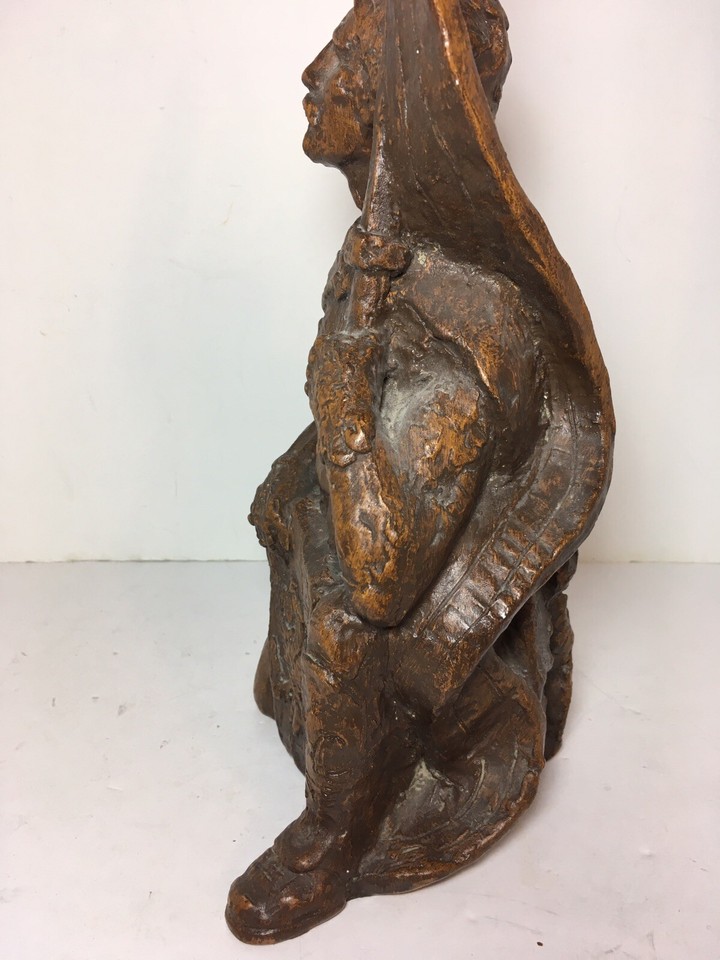 Vintage Kimro Ceramic Statue 1969 Spanish Conquistador Flag Shield ...